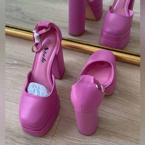 Shoes | Barbie Pink Platform Heels | Poshmark
